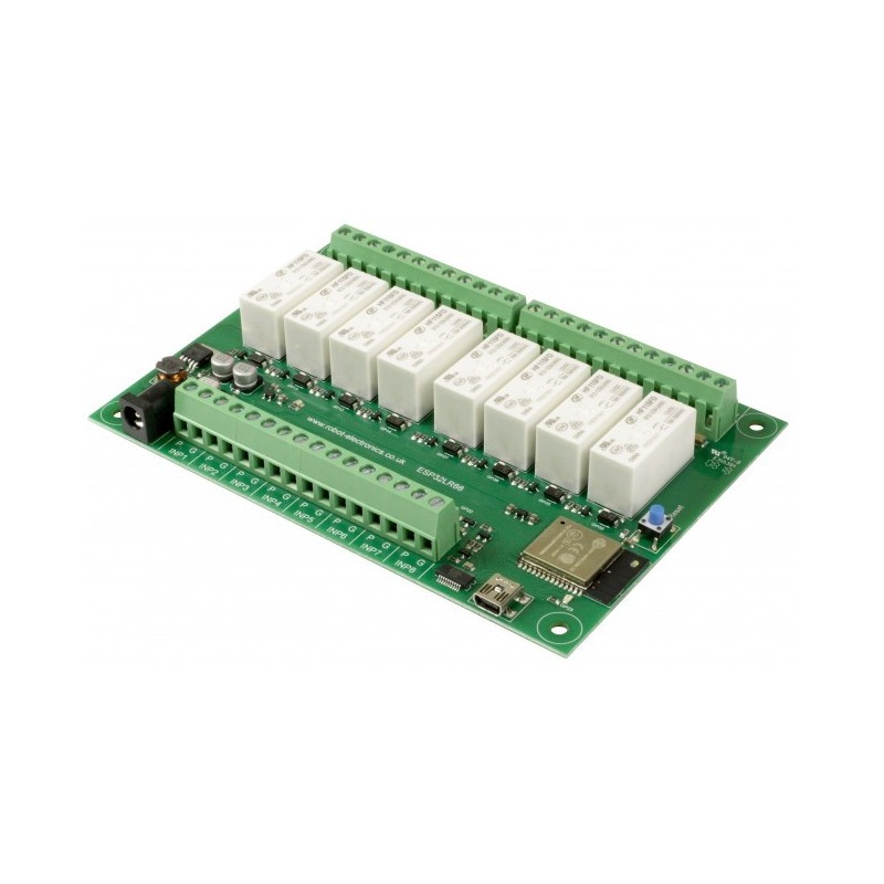 ESP32LR88 - WIFI - 8 Inputs + 8 x 16A relays