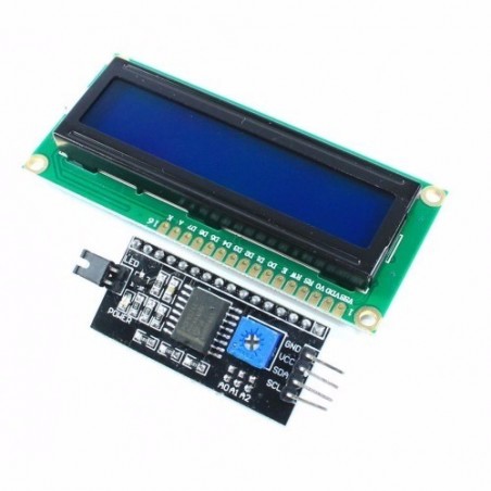Display I2C LCD1602 16x2 c/ Driver - Azul