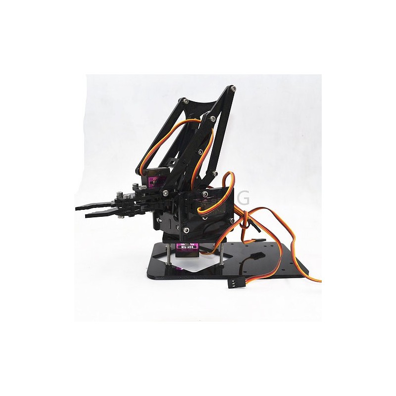 Acrylic Mechanics 4 DOF Arm Robot - Learning Kit with 4 MG90S servos ...