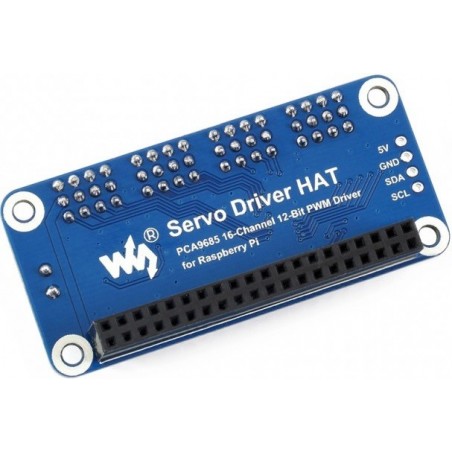 HAT Driver Servos para Raspberry Pi, 16-Channel, 12-bit, I2C