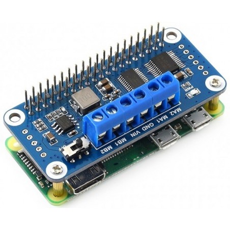 Motor Driver HAT for Raspberry Pi, I2C Interface