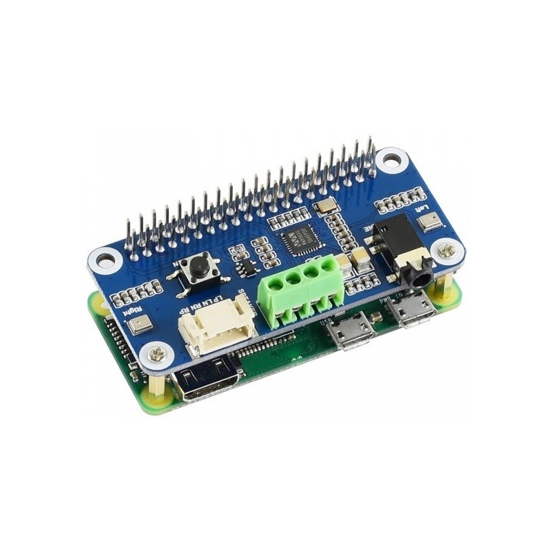 Hi-Fi Sound Card HAT for Raspberry Pi, Stereo CODEC, Play/Record