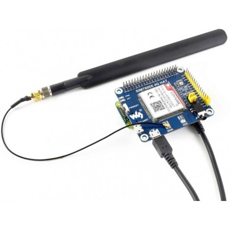 HAT 4G / 3G / 2G / GSM / GPRS / GNSS para Raspberry Pi, LTE CAT4 - SIM7600E