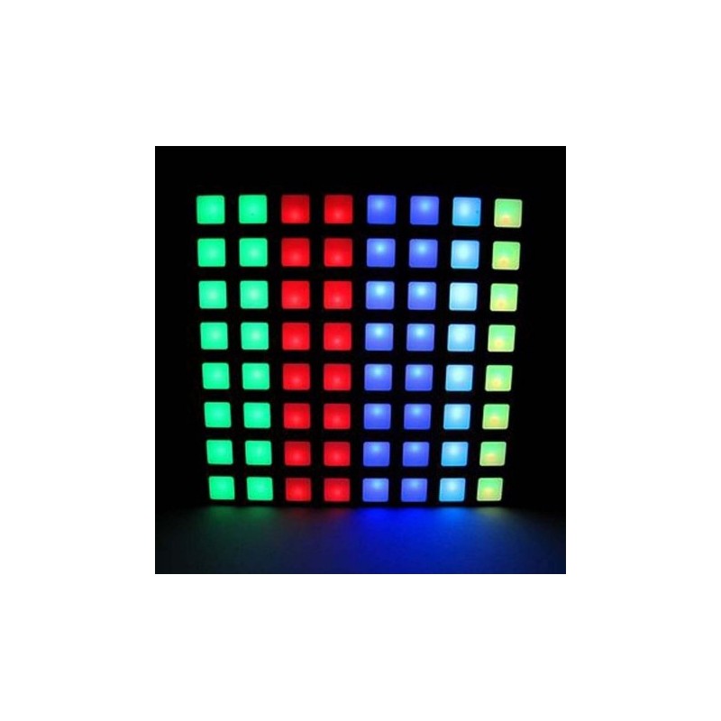 Matriz de LEDs RGB 8x8 com 60mm (pontos-quadrados)