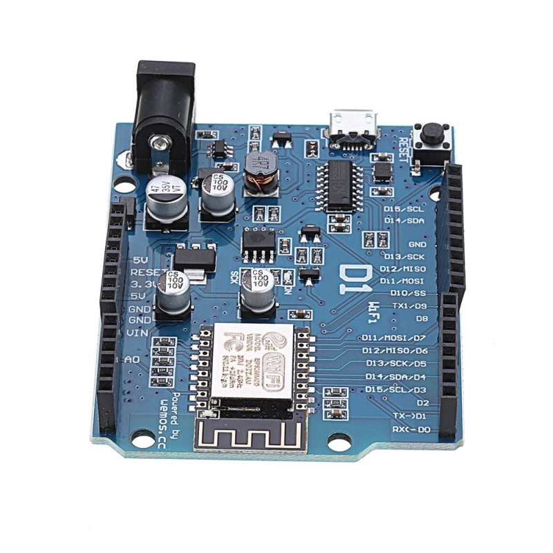 D1 Wifi ESP8266 (ESP12F-4MB Flash) Formato Arduino Uno R3 (Lógica 3.3V)
