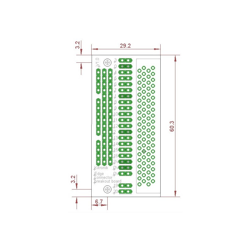 Kitronik Edge Connector Breakout Board for the BBC micro:bit (KIT)