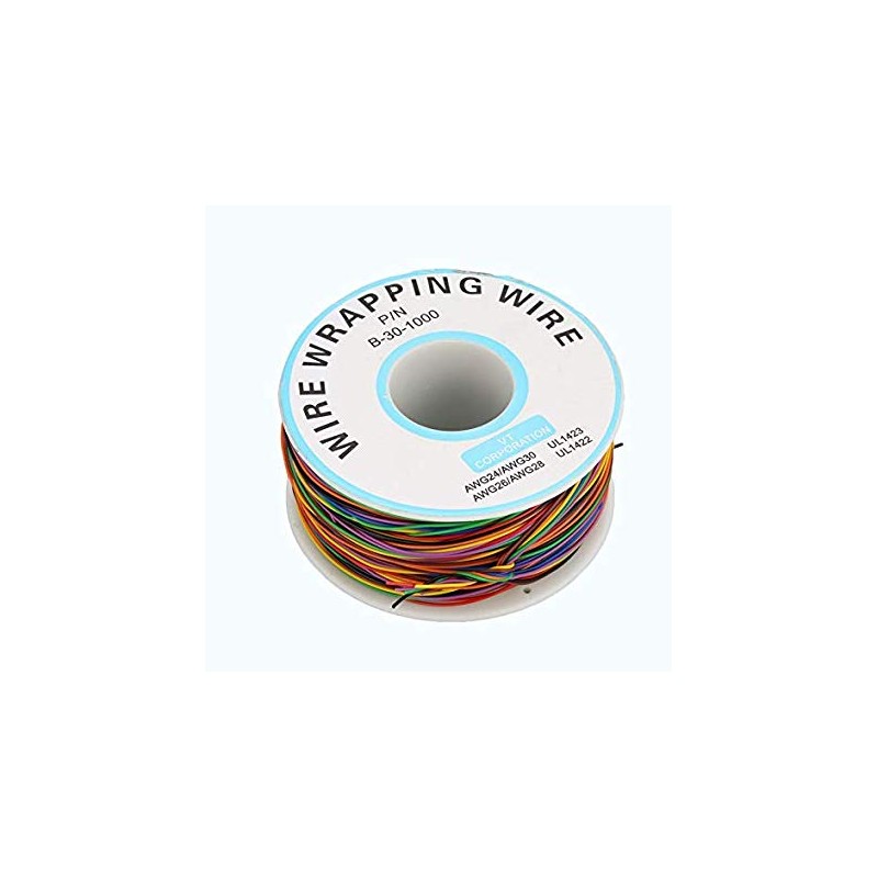 8 Colors Wire cable AWG30 Ø:0.25MM - 25m roll