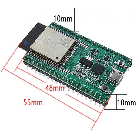 ESP32-DEVKITC v4 ESP-WROOM-32D Development board - Green