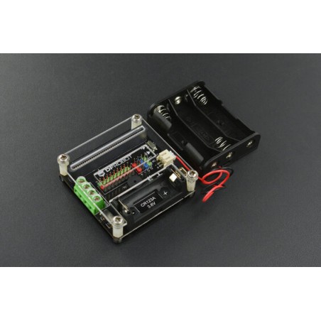 micro:bit IO-BOX Expansion Board with On-board Li-ion Battery Power socket