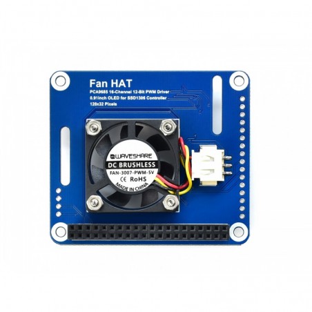 PWM Controlled Fan HAT for Raspberry Pi, I2C, Temperature Monitor
