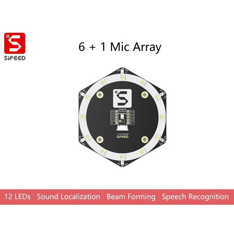 Sipeed 6+1 Microphone Array for Dock/Go/Bit