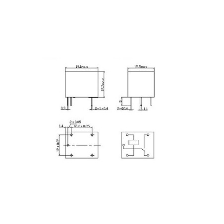 PCB Relay 5Vdc 10A contact SRD-05VDC-SL-C
