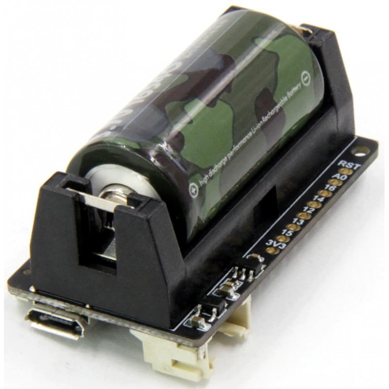 ESP8266 Module w/ 16340 Rechargeable Battery Holder