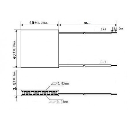 Thermoelectric Cooler - 40x40mm 12V 15A - TEC1-12715