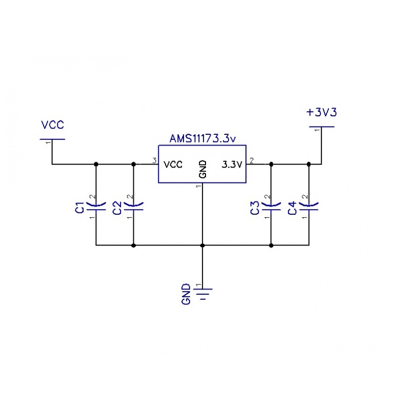 AMS1117-3.3 STEP-DOWN 5Vdc to 3.3Vdc 800mA