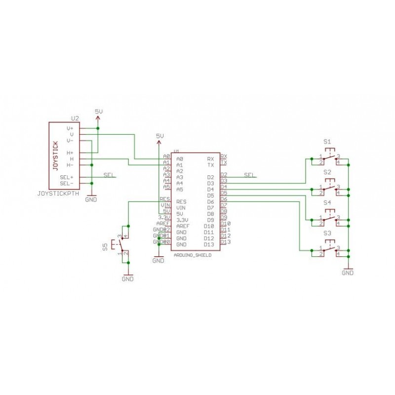 GAMEPAD JOYSTICK KEYPAD SHIELD p/ ARDUINO