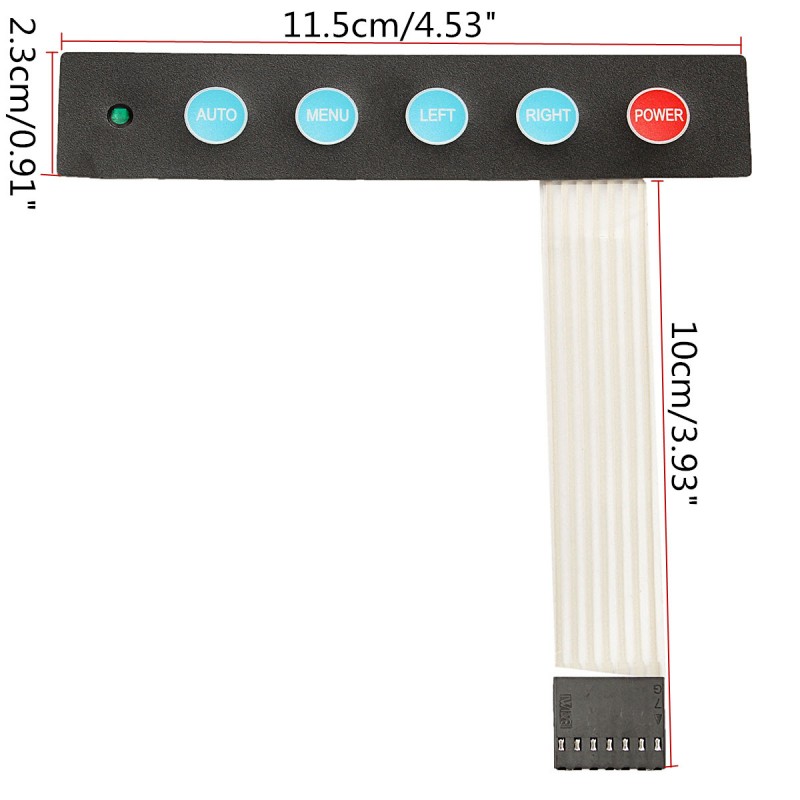 Membrane 1x5 Keypad + LED