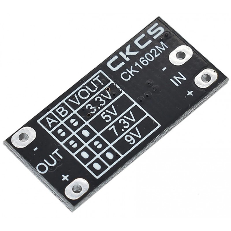 Mini Step-Down 16Vdc max input to 3.3/5/7.3/9V 1A max