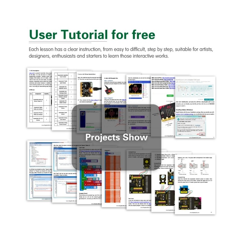 37 in 1 Sensor Starter Kit for BBC micro:bit (NO micro:bit Board ...