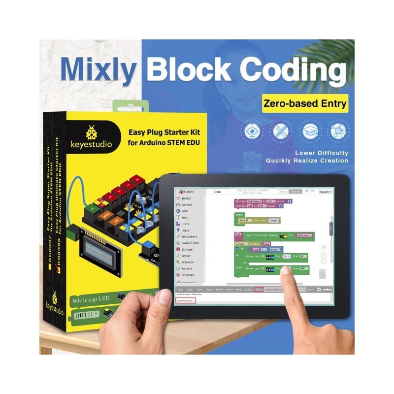 Keyestudio EASY plug Ultimate Starter Kit for Arduino STEM EDU - KS0398