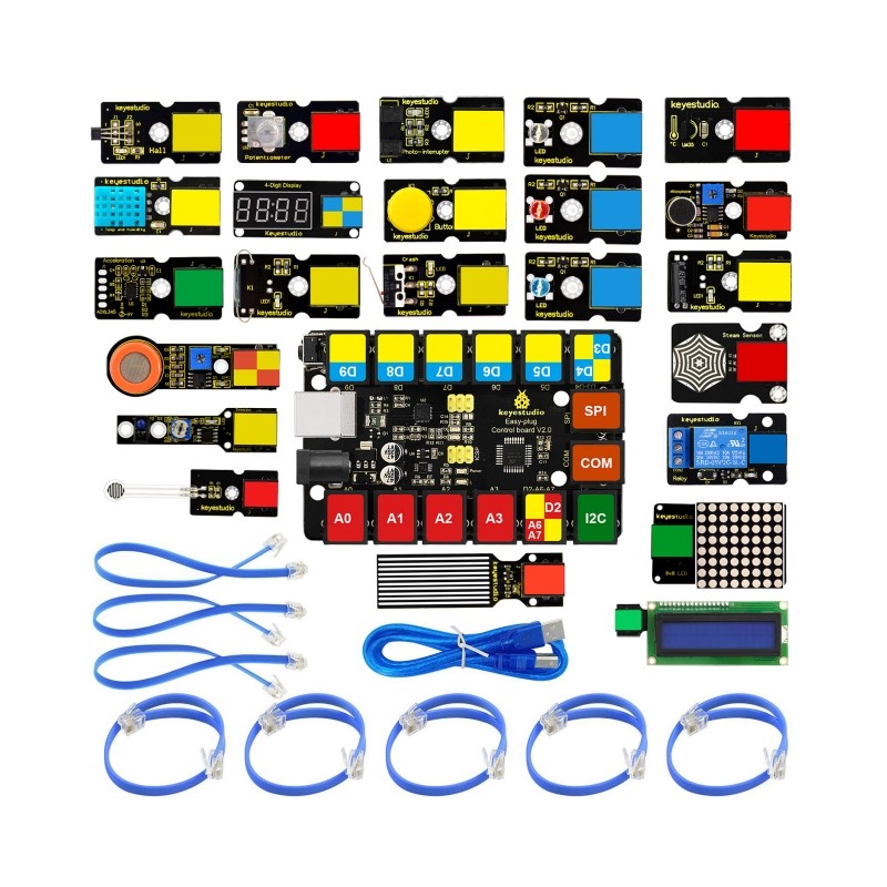 Keyestudio RJ11 EASY plug Super Starter Kit For Arduino STEM EDU - KS0397