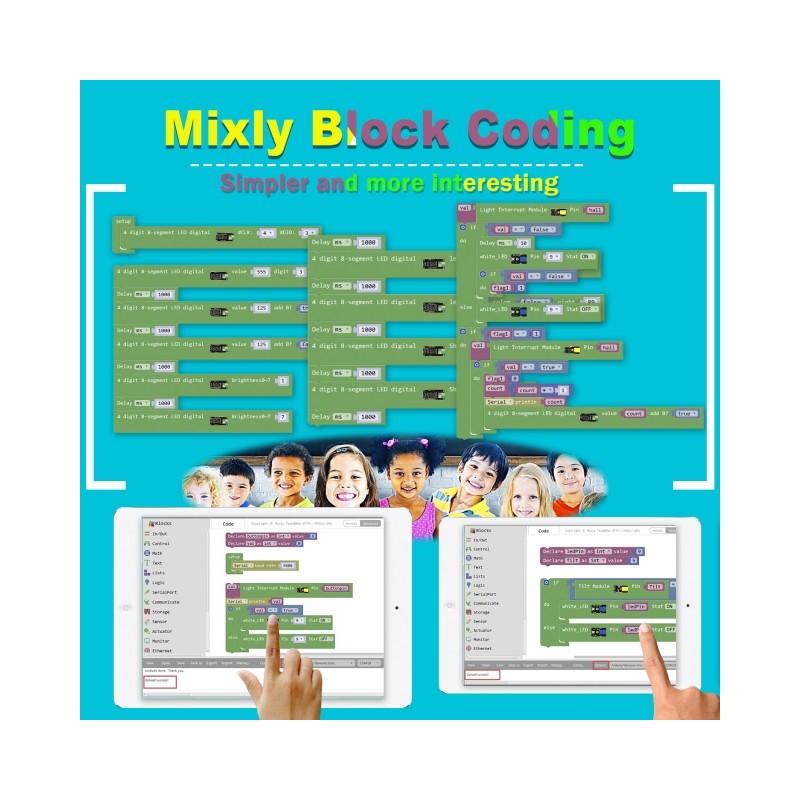 Keyestudio RJ11 EASY plug Super Starter Kit For Arduino STEM EDU - KS0397