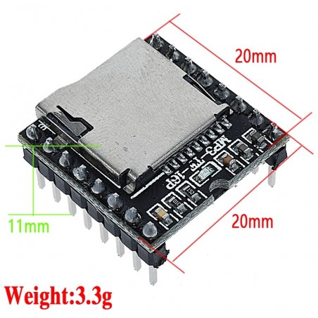 Mini Player MP3 p/ Arduino - compatível c/ DFPlayer