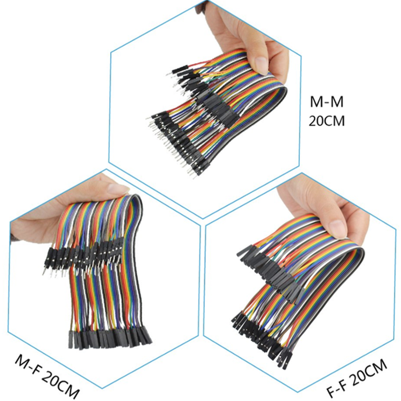 Jumper Wire Dupont 20cm M-F & M-M & F-F for Arduino Projects
