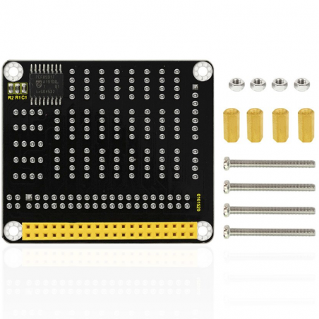HAT GPIO with PCF8591 AD-DA for Raspberry Pi - CE certification - Keyestudio KS0213