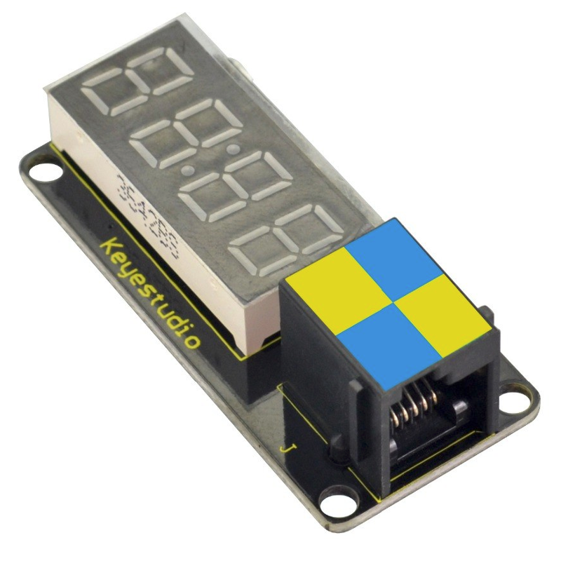 4-Digit LED Display - RJ11 EASY plug - Keyestudio KS0369