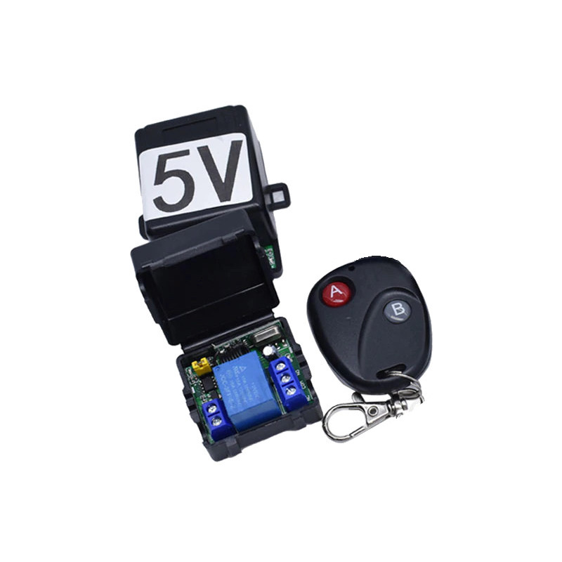 2-channel 5V relay RF 433MHz + Black remote control