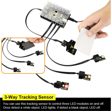 Line Tracking Sensor - RJ11 Easy Plug - Keyestudio KS0352