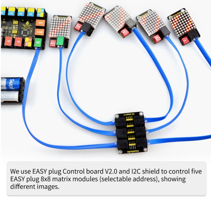 i2c Interface Expansion - RJ11 EASY plug - Keyestudio KS0390