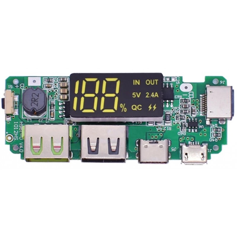 Dual USB 5V 2.4A USB Micro/Type-C Fast Charger for DIY Power Bank 18650