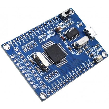 STC89C52 - 8051 microcontroller Development Board - Blue