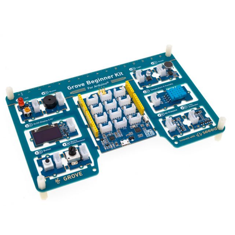 Grove Beginner Kit for Arduino - All-in-one Arduino Compatible Board with 10 Sensors and 12 Projects