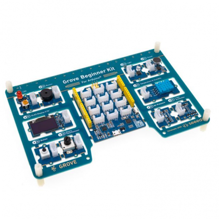 Grove Beginner Kit for Arduino - All-in-one Arduino Compatible Board with 10 Sensors and 12 Projects