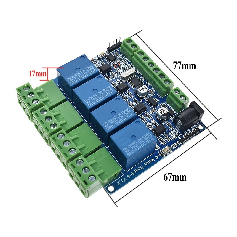 4 Relay Modbus RTU Module RS485