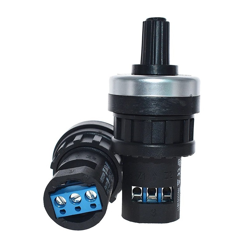 Knob and scale Potentiometer with screw terminals for Panel Mount 22mm ...