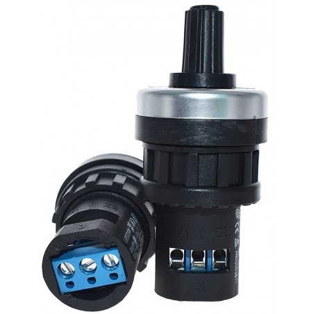 Knob and scale Potentiometer with screw terminals for Panel Mount 22mm ...