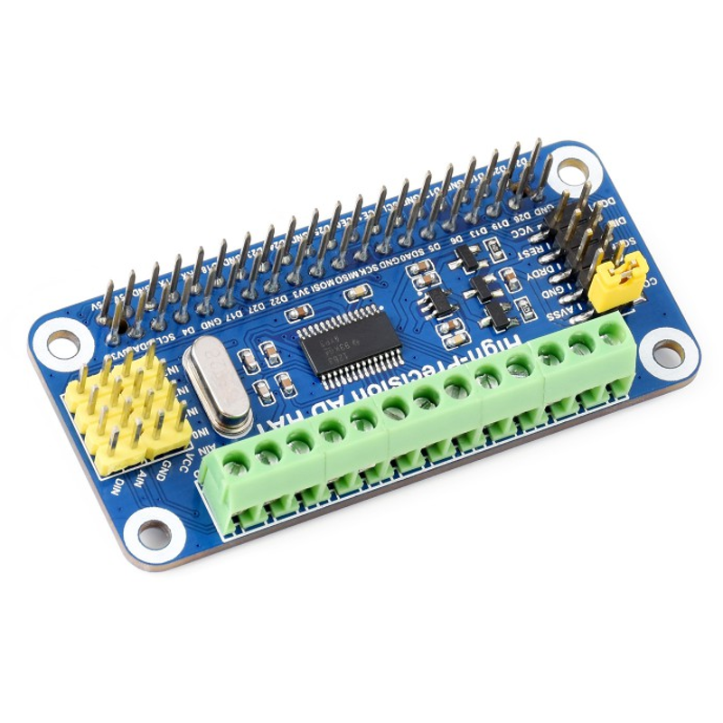 HAT 10 canais ADC 32-Bits p/ Raspberry Pi - ADS1263