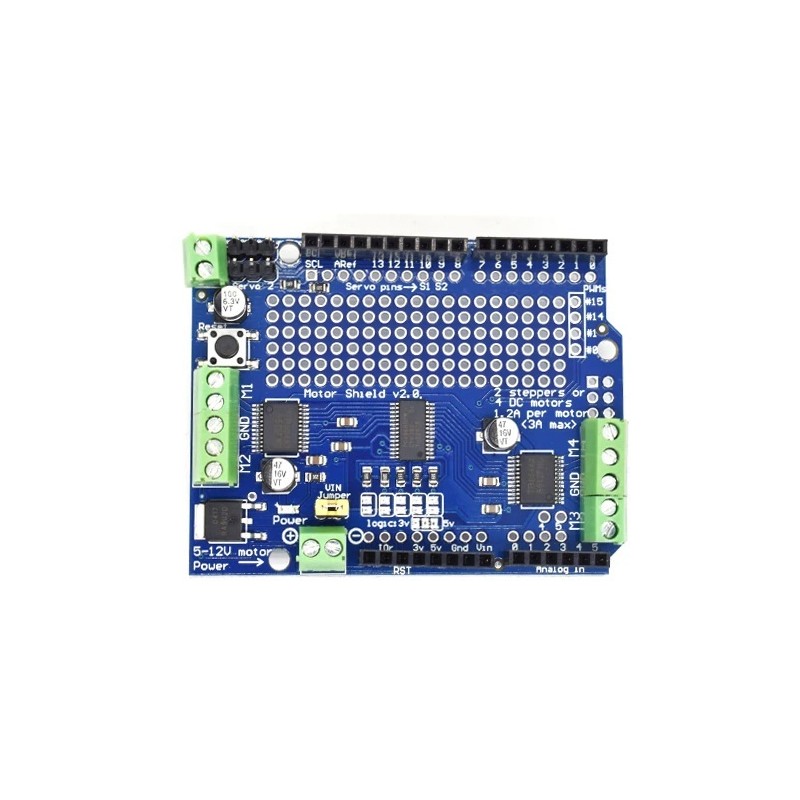 Shield Motores c/ 2 Drivers TB6612 para Arduino