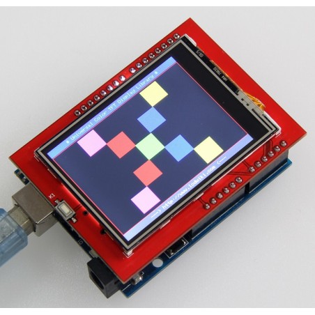 Shield LCD TFT 2.4 polegadas tátil c/ driver ILI9341