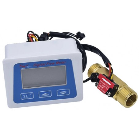 Display Water Flow Sensor Meter With G1/2 flow sensor