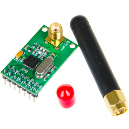 NRF905 Wireless Transceiver Module NF905SE With Antenna FSK GMSK 433 ...