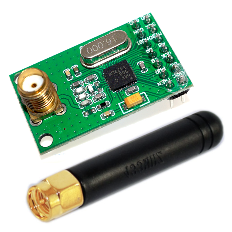 NRF905 Wireless Transceiver Module NF905SE With Antenna FSK GMSK 433 ...