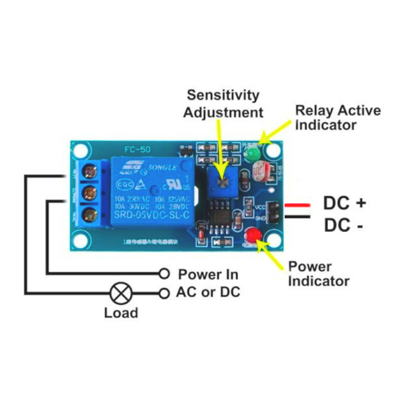Relay LDR Sensor