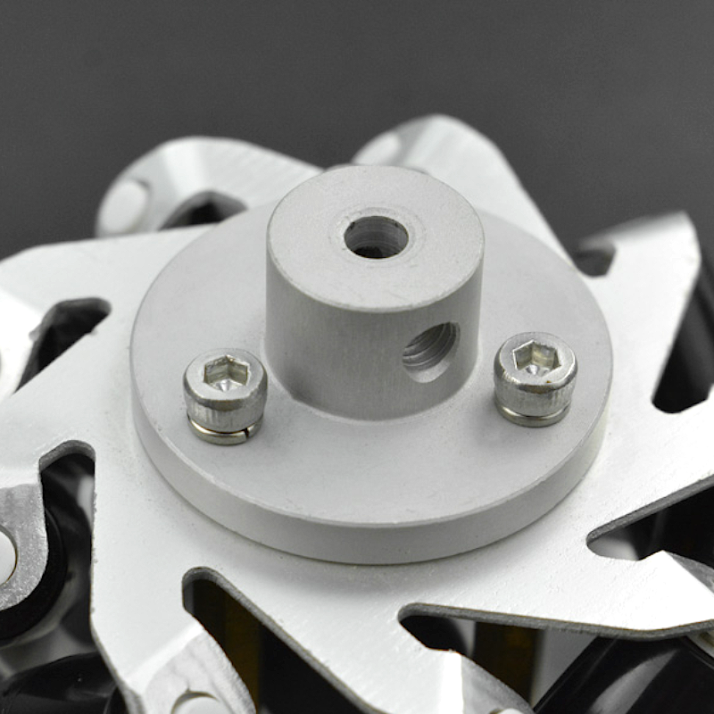 Roda Mecanum 65mm em metal - Esquerda com Hub