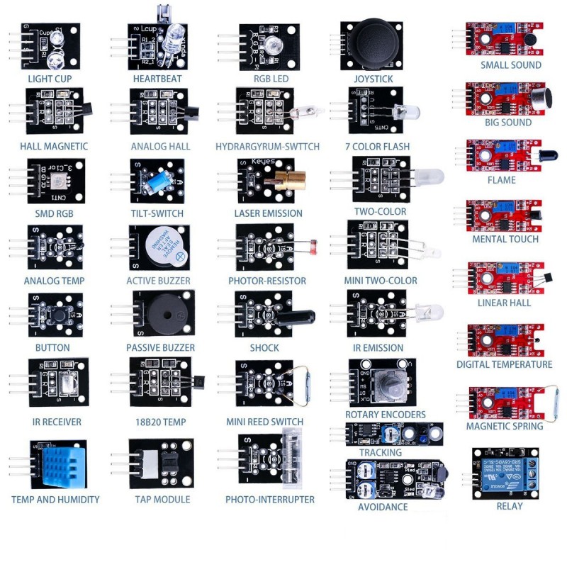 37 Sensor Set for Arduino/Raspberry/Robotica