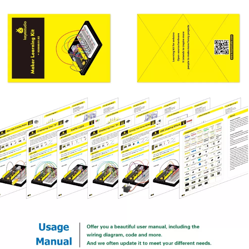 Maker learning kit for Arduino starter with UNO R3 - Keyestudio KS0081